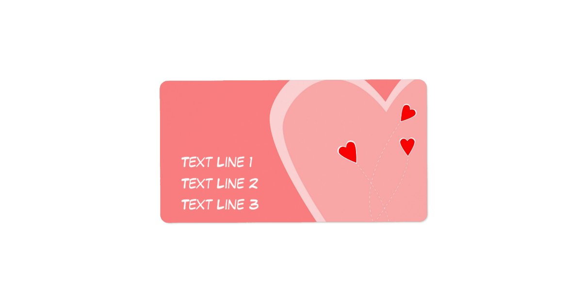 Valentine Hearts Template For Label | Zazzle