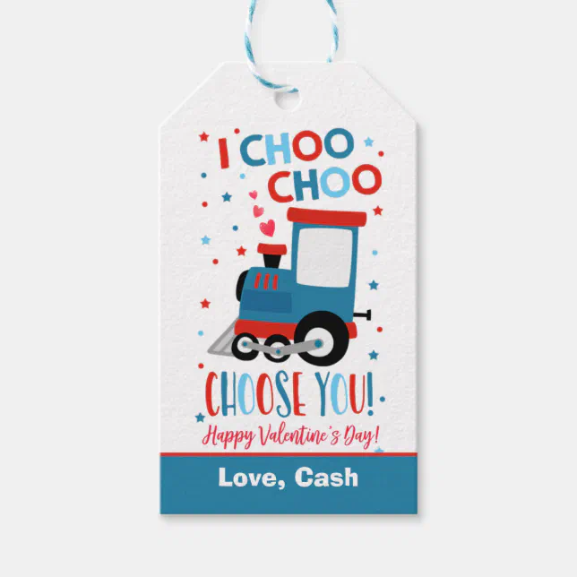 Valentine I Choo Choo Choose You School Classroom Gift Tags | Zazzle
