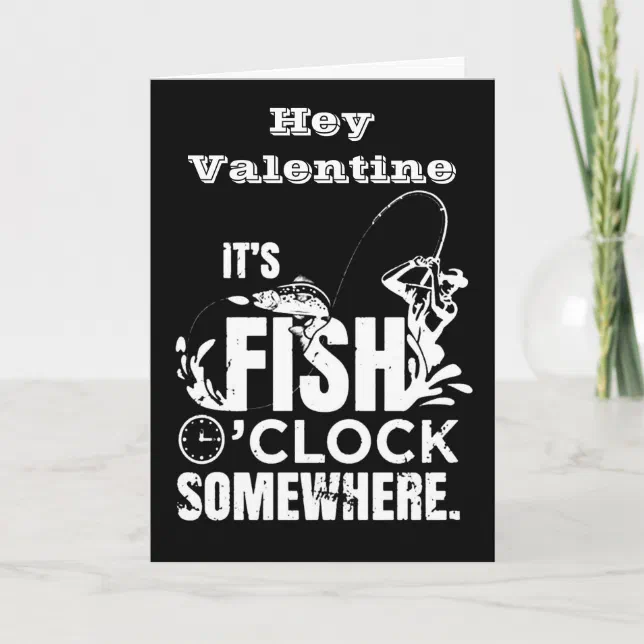 VALENTINE "LET'S HOOK UP" FISHERMAN LOVE CARD | Zazzle