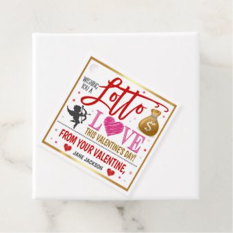 Valentine Lottery Ticket Gift Tag | Zazzle