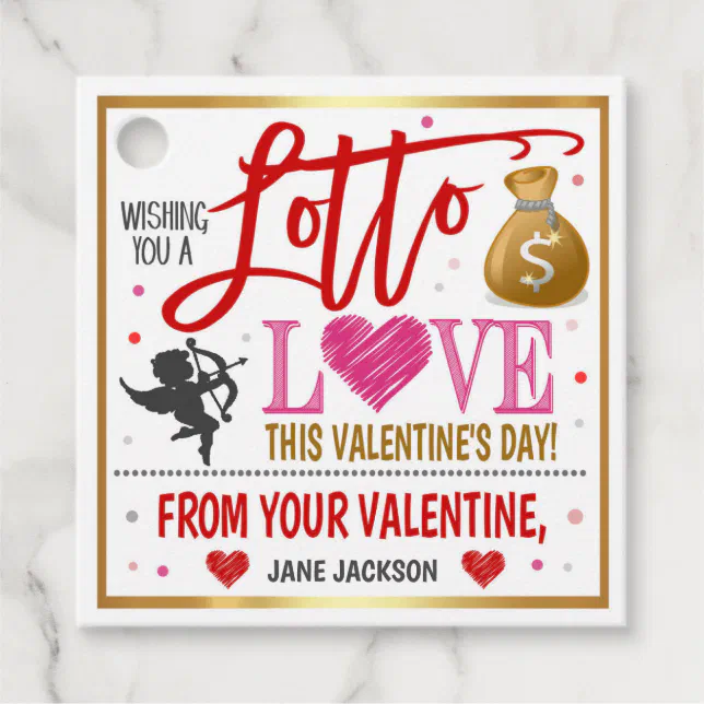 Valentine Lottery Ticket Gift Tag | Zazzle