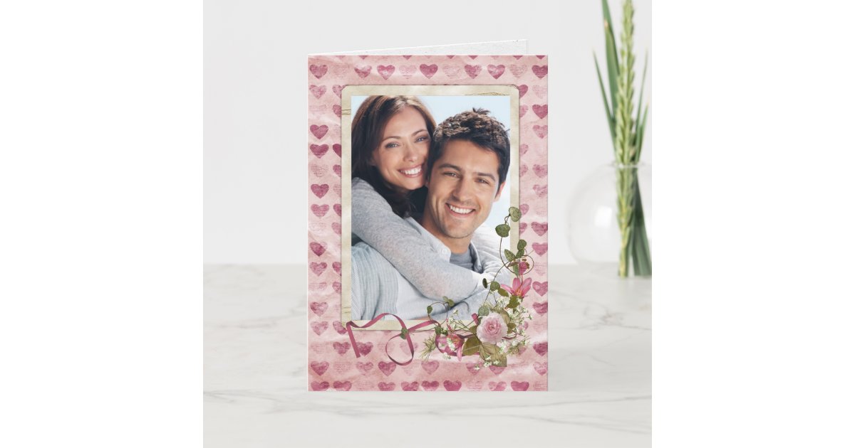 Valentine photo frame holiday card | Zazzle.com