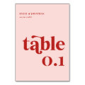 Valentine Red and Pink Wedding Table Number | Zazzle