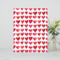Valentine Red Hearts Paper Sheet | Zazzle