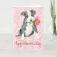 Valentine Rose Pit Bull Holiday Card | Zazzle