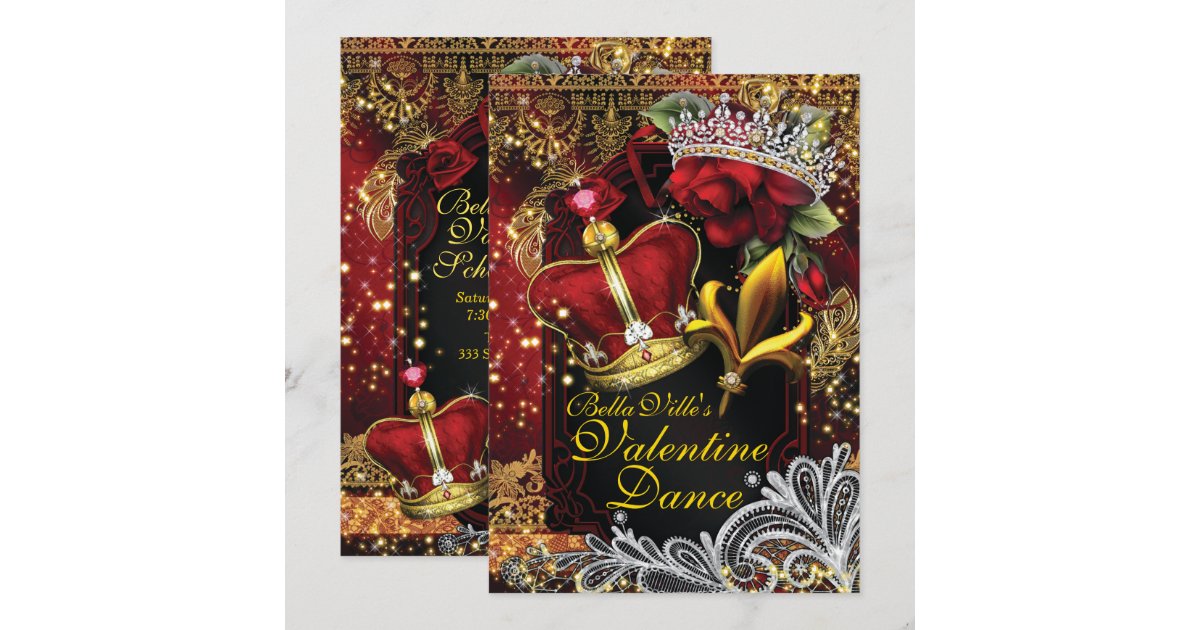 Valentine School Homecoming Prom Dance Invitation | Zazzle