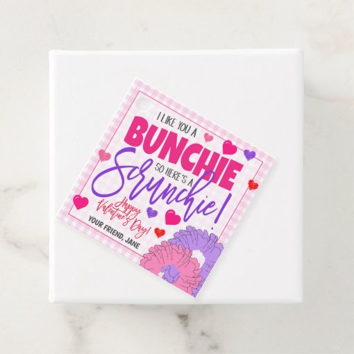 Valentine Scrunchie Gift Tag | Zazzle