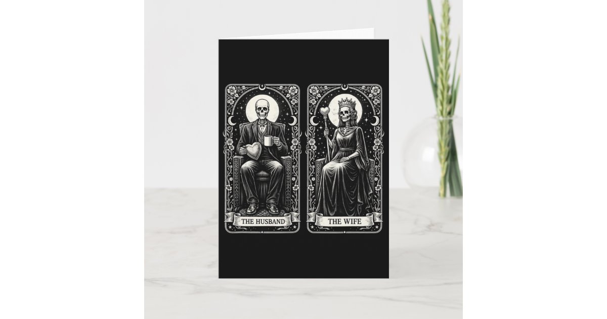 Valentine Skeleton Couple Husband Wife Dark Romanc Card | Zazzle