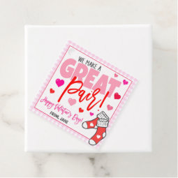 Valentine Sock Gift Tag | Zazzle