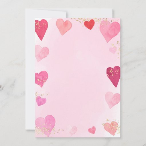 Valentine Sweetheart Pink Red Hearts Bridal Shower Invitation | Zazzle