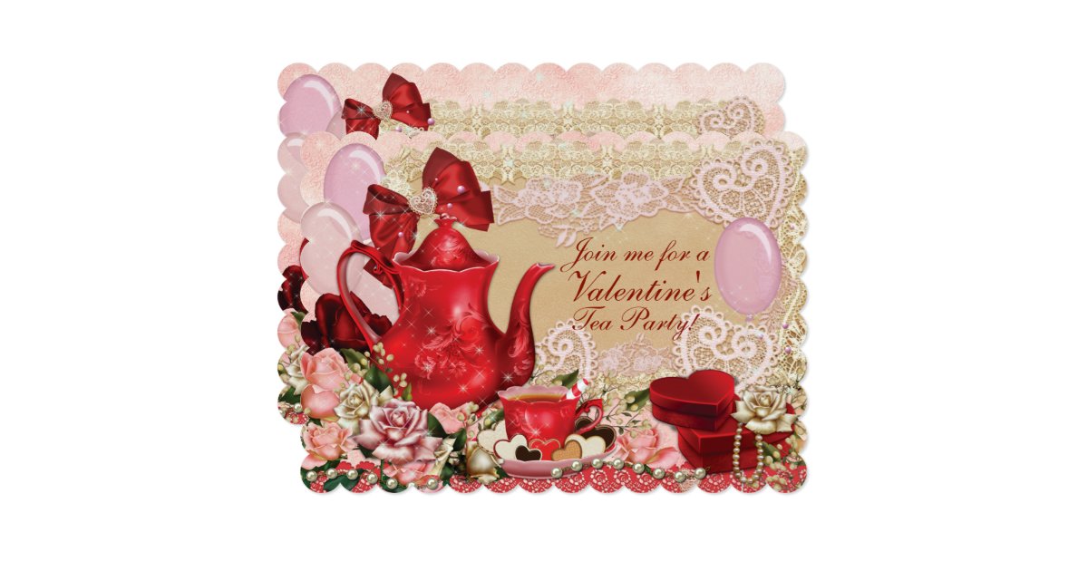 Valentine Tea Party Invitations | Zazzle.com