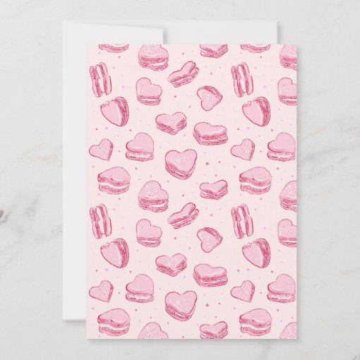 Valentine theme Pink Hearts Birthday Party Thank You Card | Zazzle