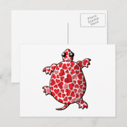 Valentine Turtles Holiday Postcard | Zazzle