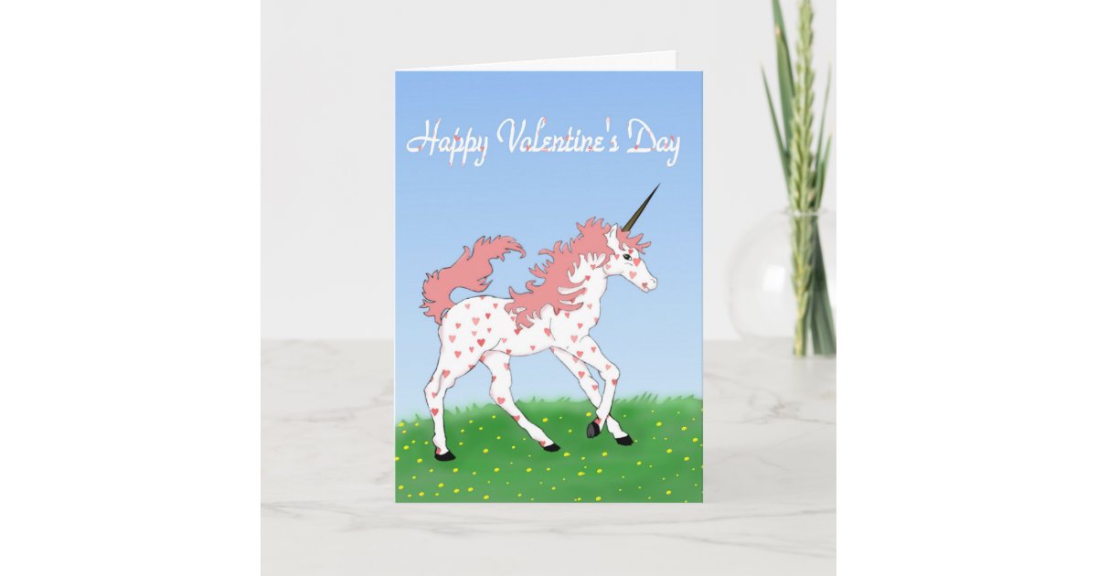 Valentine Unicorn Card | Zazzle