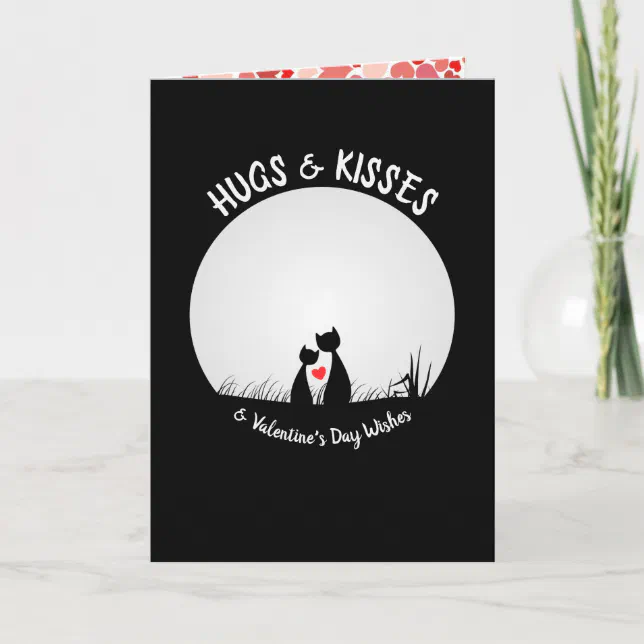 Valentine Wishes Adorable Cat Couple Your Photo Card | Zazzle