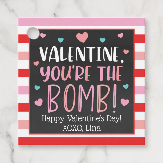Valentine, You're The Bomb Favor Tags | Zazzle