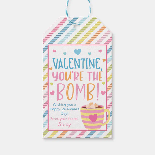 Valentine, You're The Bomb Gift Tags | Zazzle