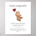 Valentines Bear Time Capsule Poster | Zazzle