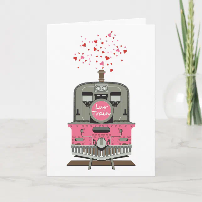 Valentine's Card - Luv Train | Zazzle