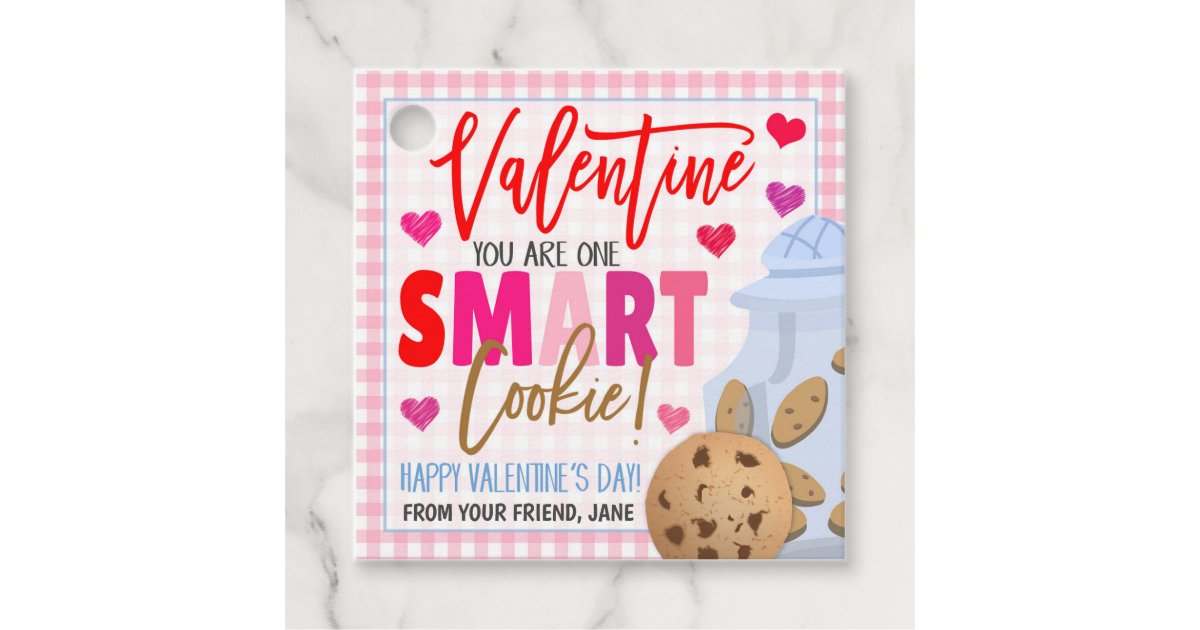 Valentines Cookie Gift Tag | Zazzle