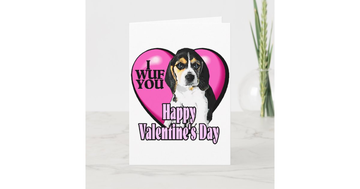 Valentines Day Beagle Holiday Card | Zazzle