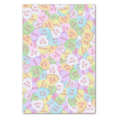 Valentine's Day Candy Hearts Cute Pattern Tissue Paper | Zazzle