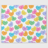 Valentine's Day Candy Hearts Wrapping Paper | Zazzle