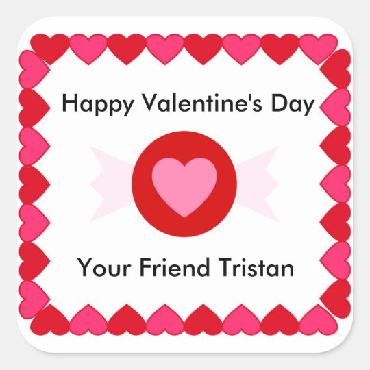 Valentine's Day Candy Sticker | Zazzle.com