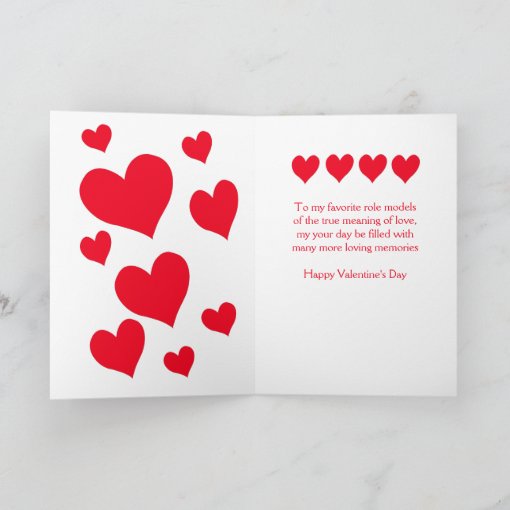 Valentine's Day Card For A Special Mom And Dad | Zazzle