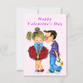 Valentine's Day Card Romantic Couple QR Code Wish | Zazzle