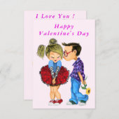 Valentine's Day Card Romantic Couple QR Code Wish | Zazzle