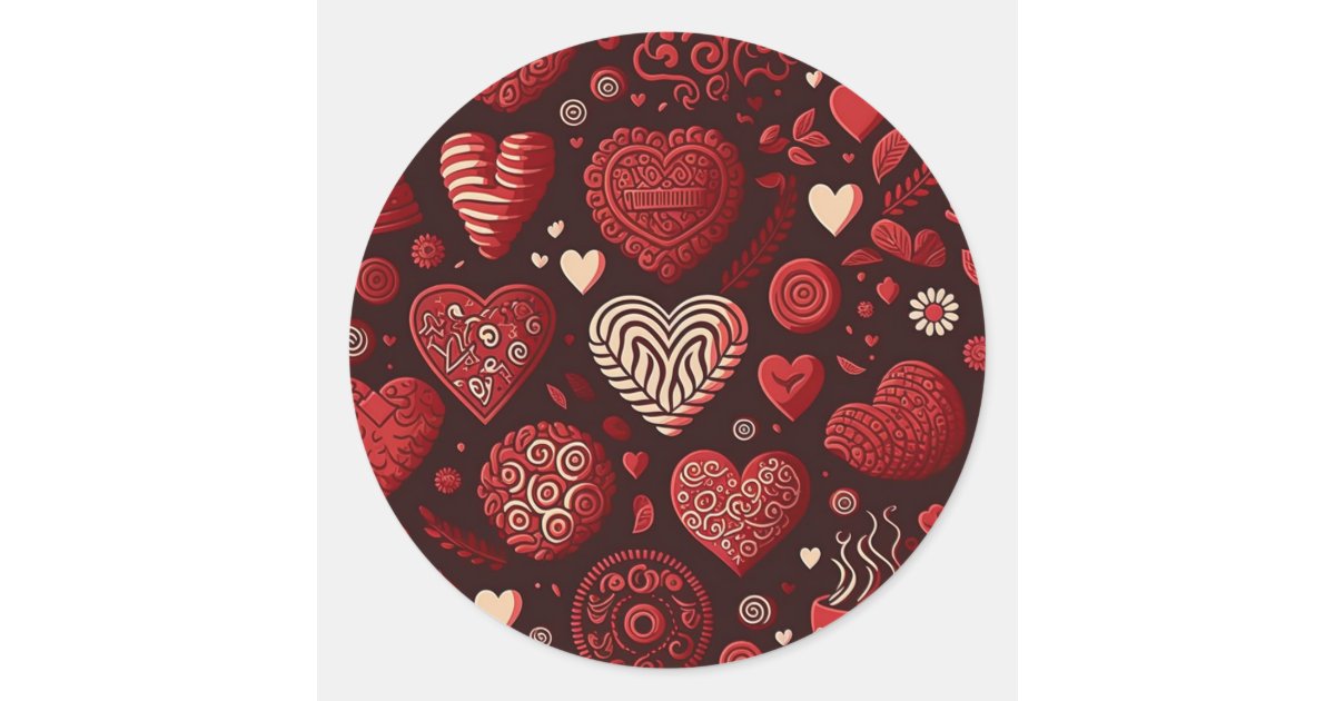Valentines Day Classic Round Sticker | Zazzle