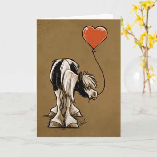 'Valentines Day Cob' Card, Loved One, Horse, Pony Card | Zazzle