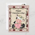 Valentine's Day Cow Postcard | Zazzle