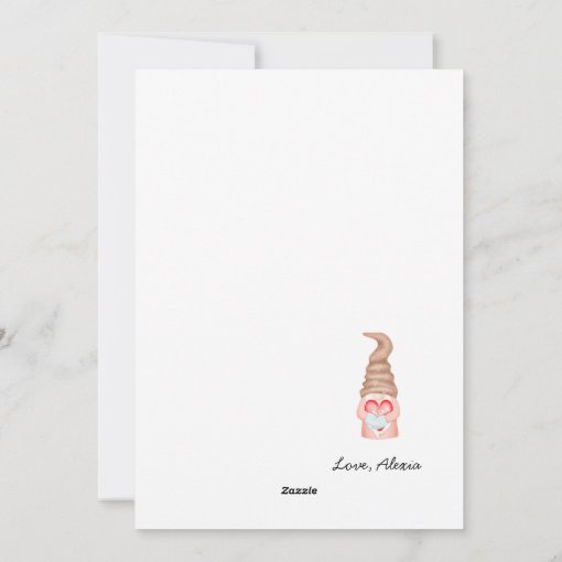 Valentine's Day Cute Love Gnome Funny Pun Holiday Card | Zazzle