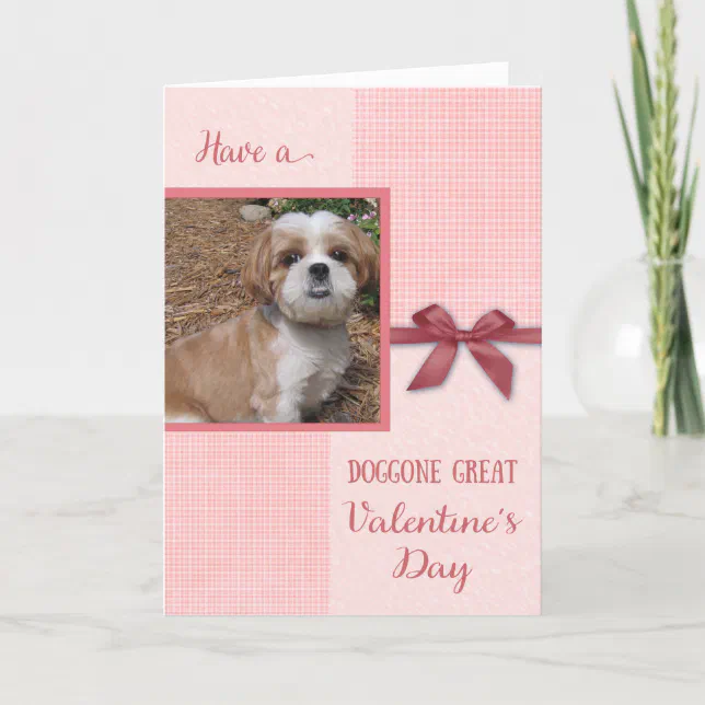 Valentine's Day - dog custom photo card | Zazzle