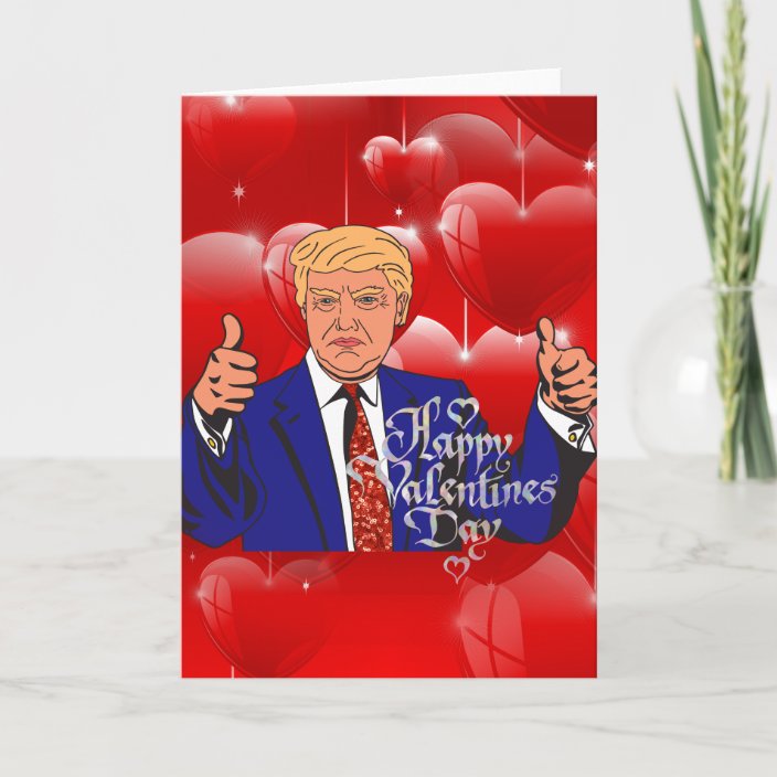 valentines day donald trump holiday card | Zazzle.com