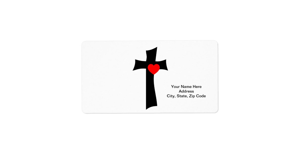 Valentine's Day Labels Cross | Zazzle