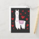 Valentines Day Llama Alpaca Hearts Girl Boy Kids Postcard | Zazzle