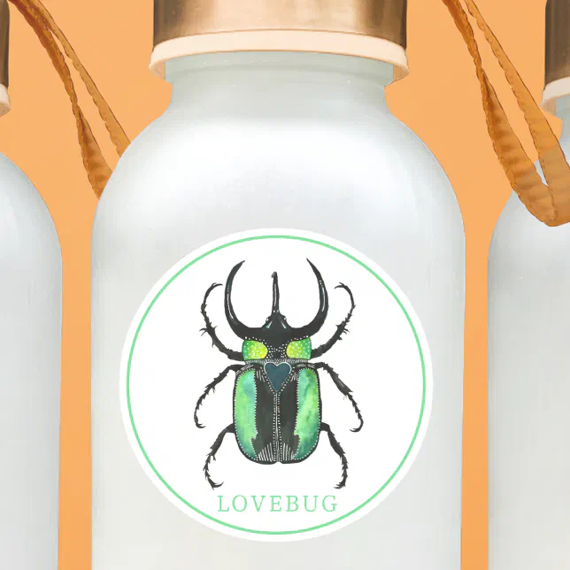 Valentine's Day Love Bug Sticker | Zazzle