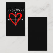 Valentines Day Love Math Equation Mathematician Business Card | Zazzle