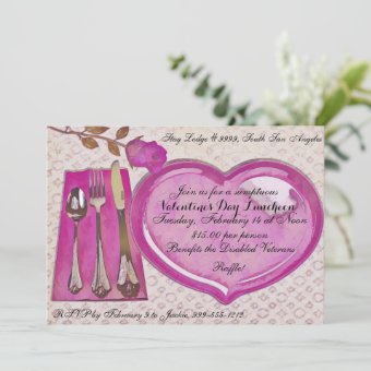 Valentine's Day Luncheon Invitation | Zazzle