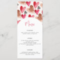 Valentine's Day Menu Card | Zazzle