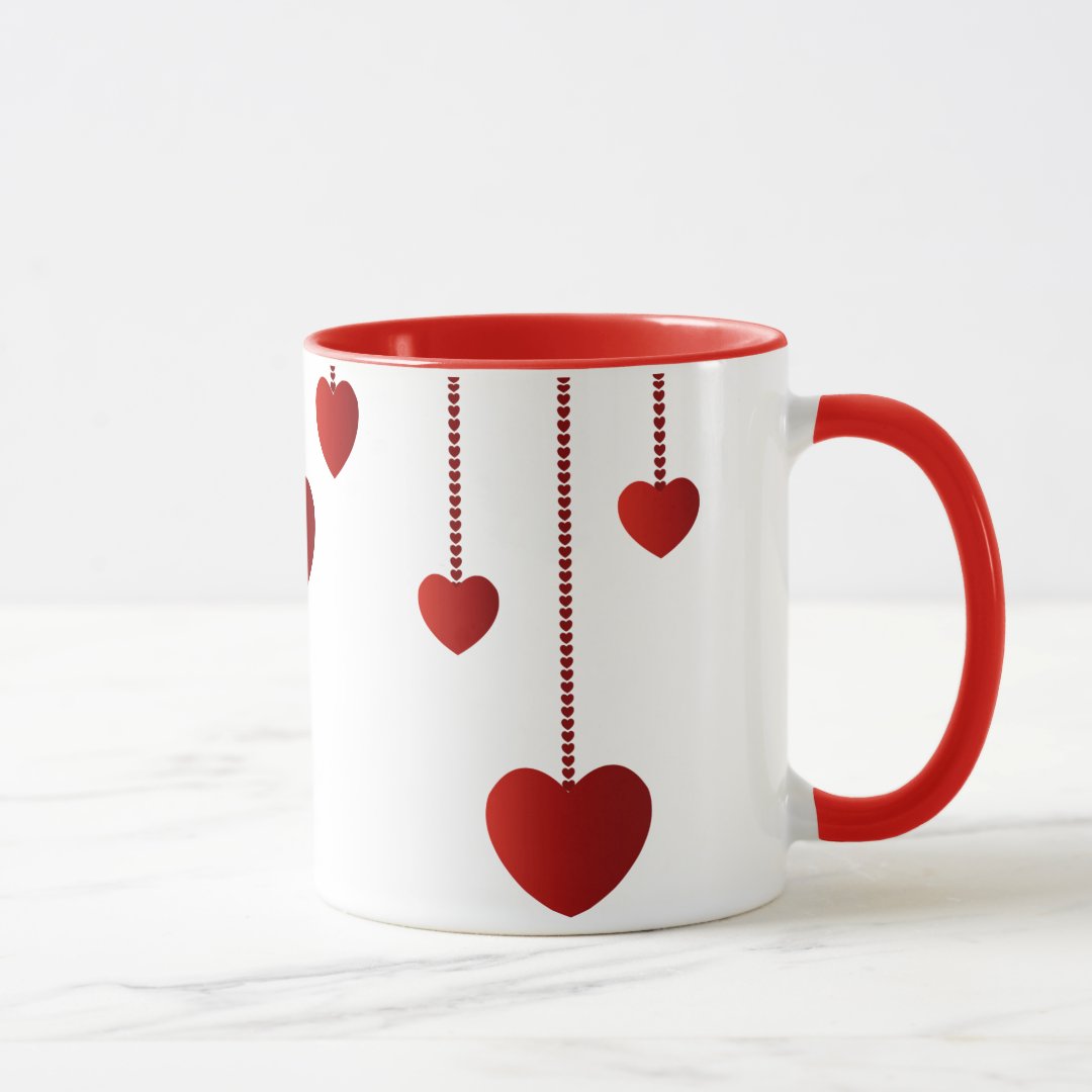 Valentine's Day Mug with hearts | Zazzle