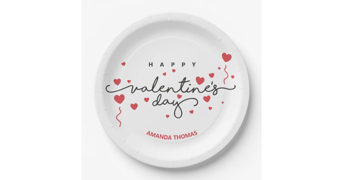 valentine's day Paper Plate | Zazzle