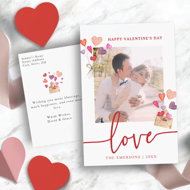 Valentine's Day Photo Holiday Postcard | Zazzle