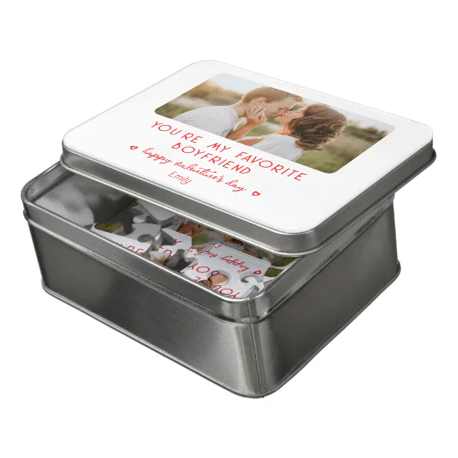 Valentine's Day Photo You're My Favorite Boyfriend Jigsaw Puzzle | Zazzle