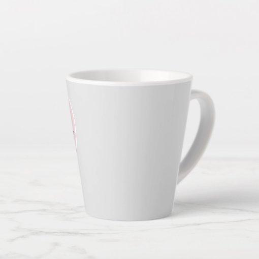 Valentine's day pink heart latte mug | Zazzle