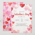 Valentine's Day Pink Red Hearts Invitation | Zazzle