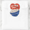Valentines Day Popcorn Custom NAME Sticker Label | Zazzle